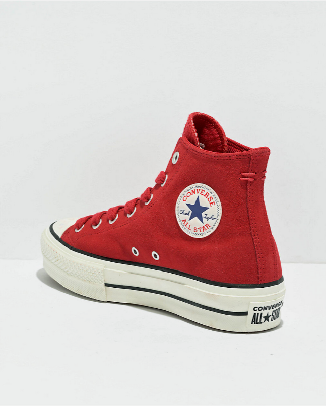 Converse Chuck Taylor All Star Lift Gym Red High Top Platform Shoes | eBay