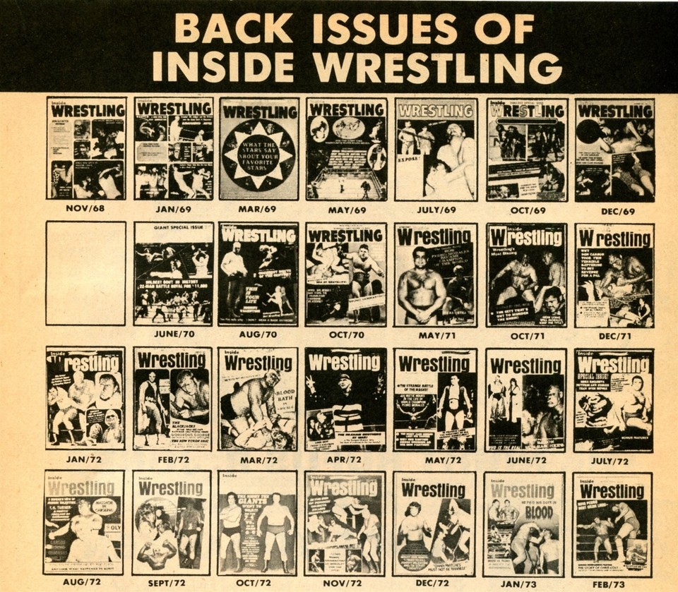 INSIDE WRESTLING MAGAZINE 8/70 JOHNNY VALENTINE THIS IS YOUR LIFE ...