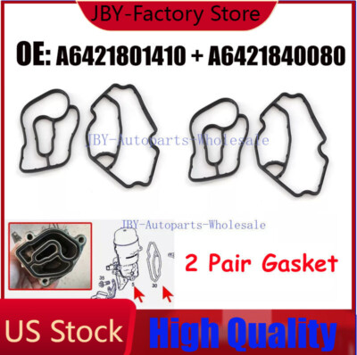 2Sets Oil Filter Housing Gasket for Benz ML320 R320 Dodge Sprinter ...
