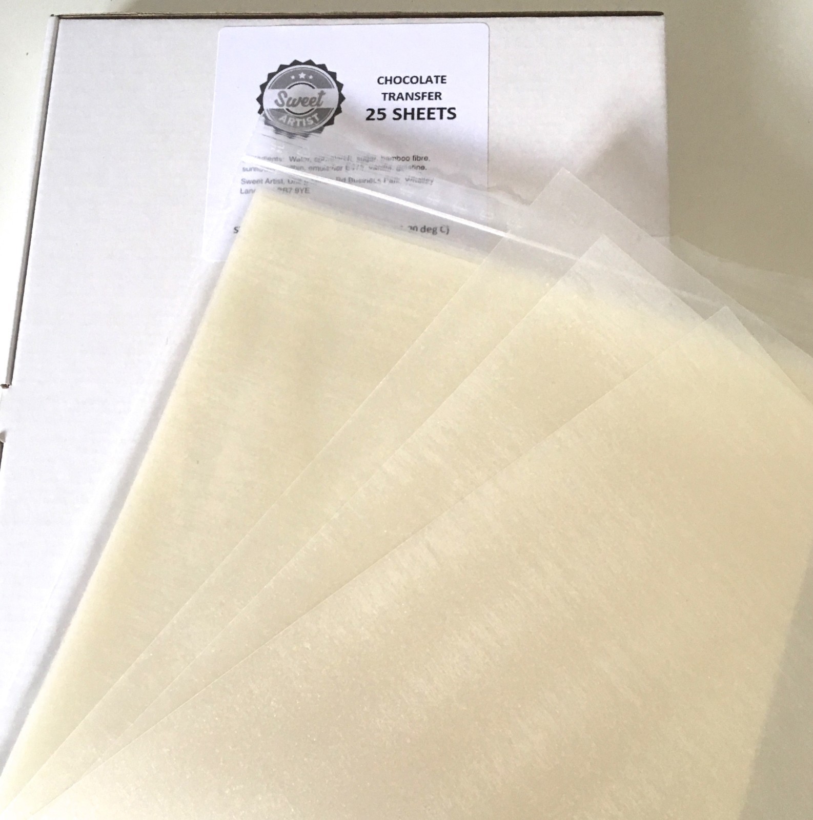 A4 Blank Chocolate Transfer sheets - Edible Print Images or Logos onto ...