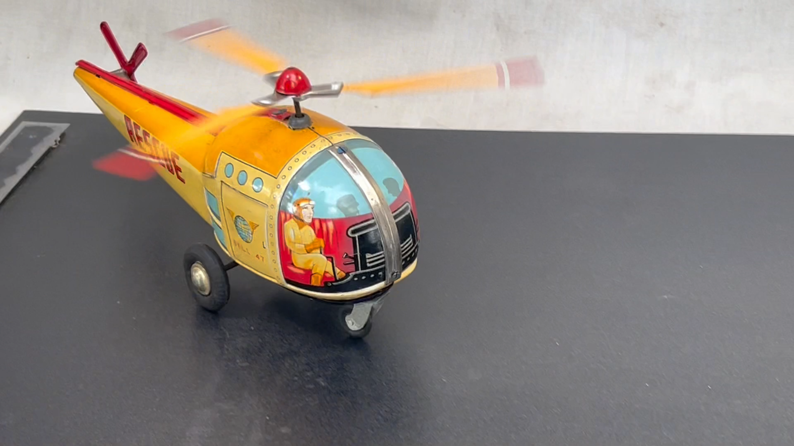 Vintage 1950's Tin Wind Up Helicopter Toy - Rescue - Bell 47 | eBay