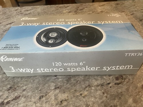 Rampage Audiovox 120 Watts 6" 3-Way Car Stereo Speaker System Vintage ...