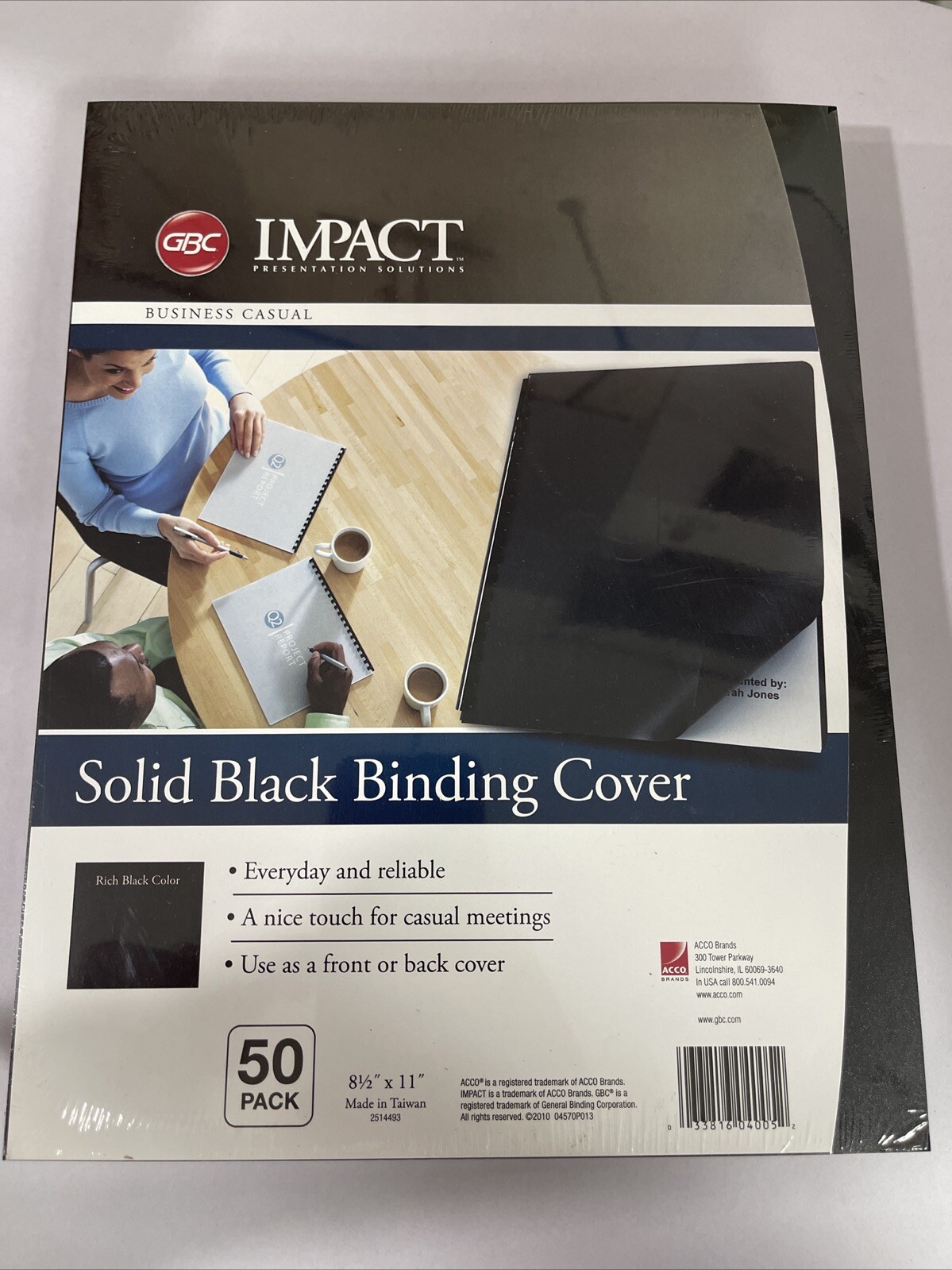 Acco Opaque Plastic Presentation Binding Covers 11 X 8 1/2 Black 50pk ...