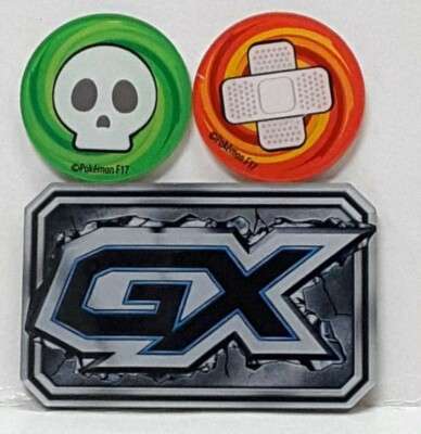 Pokemon TCG Official Acrylic Coins GX Marker , Damage Burn and Poison ...
