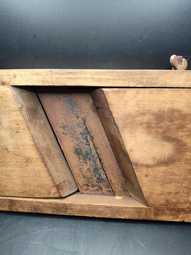Vintage wooden kraut cabbage cutter slicer board mandolin 2 blade 18.5 ...