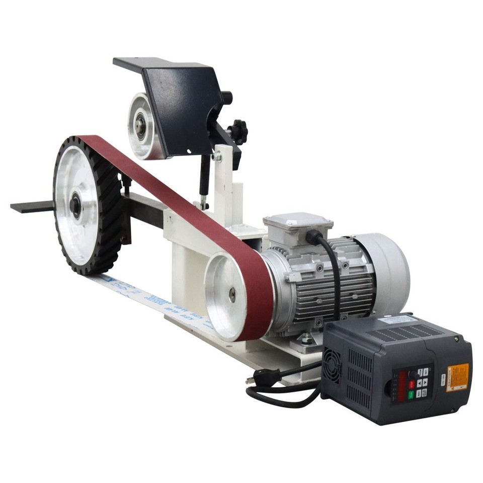 72-82" Belt Sander with 3 Grinding Wheel Variable Speed Control Arc ...
