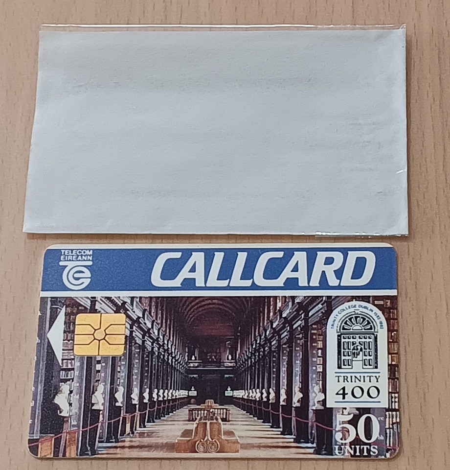 Vtg Trinity College 1992 Dublin Ire Card International Phone Call Long ...