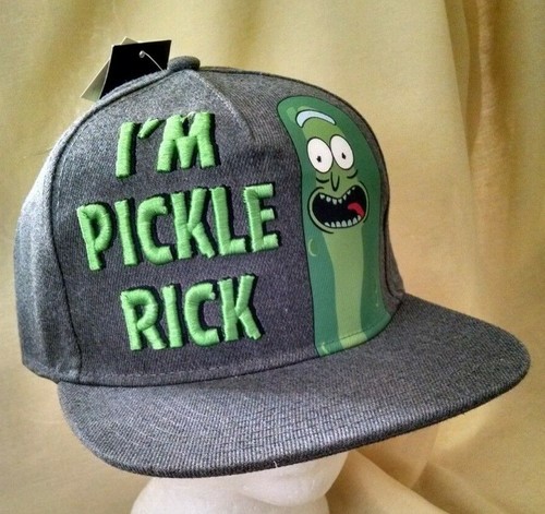 PICKLE RICK HAT NEW NWT ADULT SWIM RICK AND MORTY TV SHOW GRAY GREEN ...
