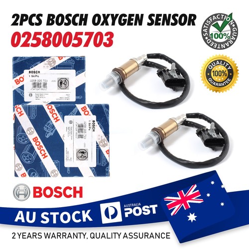 2x BOSCH OXYGEN SENSORS SUIT HOLDEN VS VT VU VX VY O2 V6 V8 GEN 3 LS1 ...