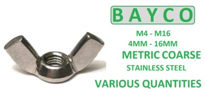 M4 - M16. WING NUTS. GRADE 304.A2 STAINLESS STEEL WING NUT GRADE 304 ...