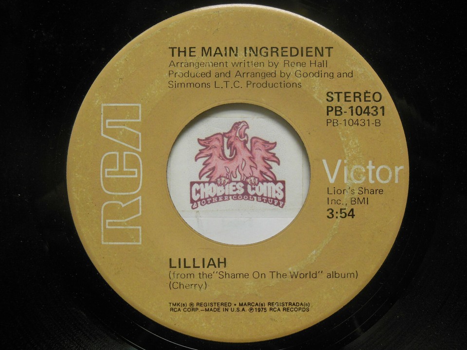 The Main Ingredient - Lilliah / Shame On The World, 45 RPM VG (NA) | eBay