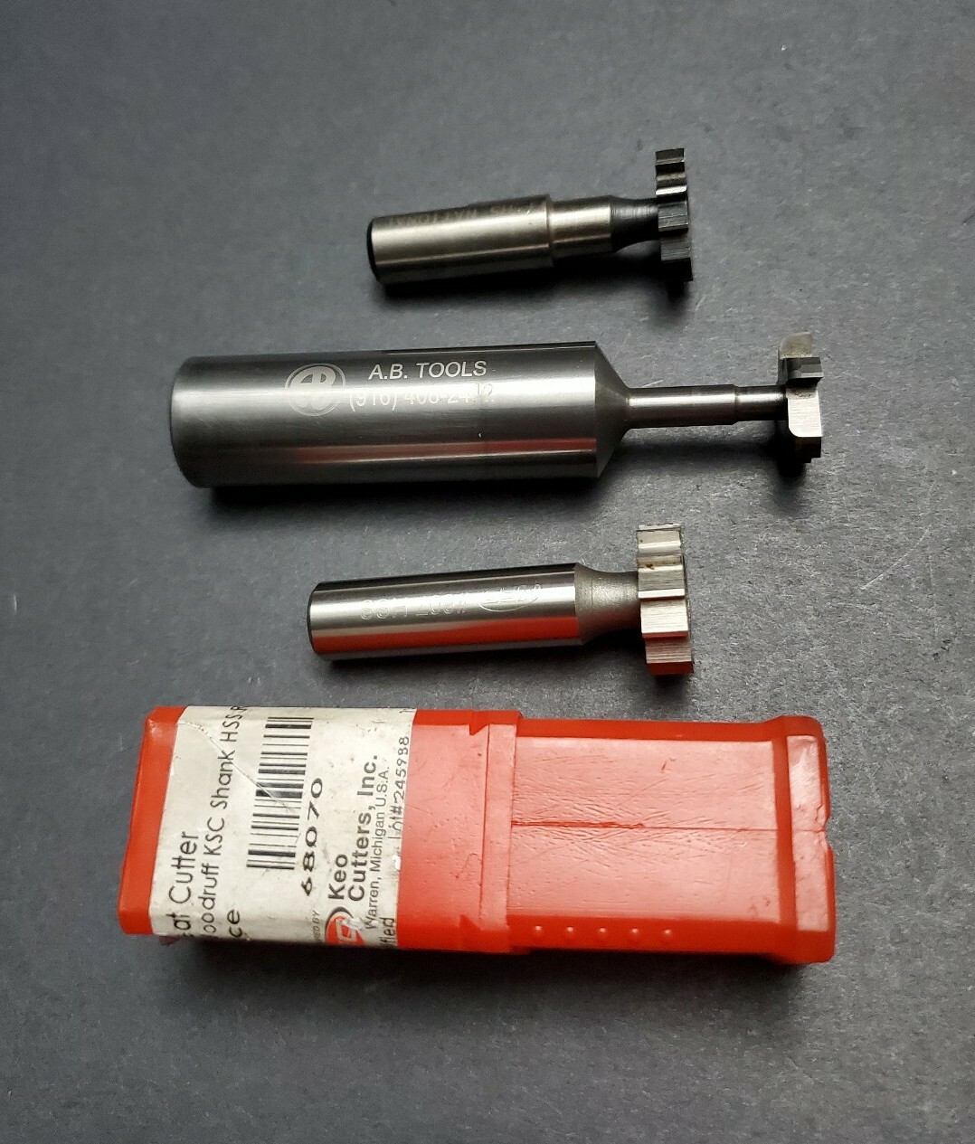 NICE USA Carbide & HSS Woodruff Keyseat Cutters 1/4" 3/16" 5mm ...