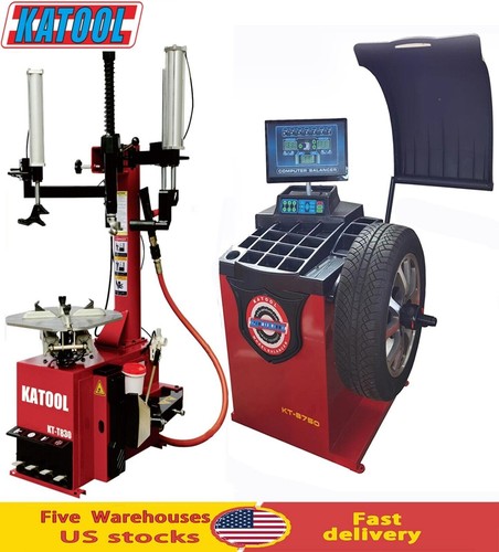 Tire Changer Machine Katool KT-T830 and Wheel Balancer KT-B750 Tires ...