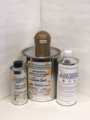 INCA GOLD Single Stage Acrylic Enamel Car Auto Paint Kit | Gallon Kit ...