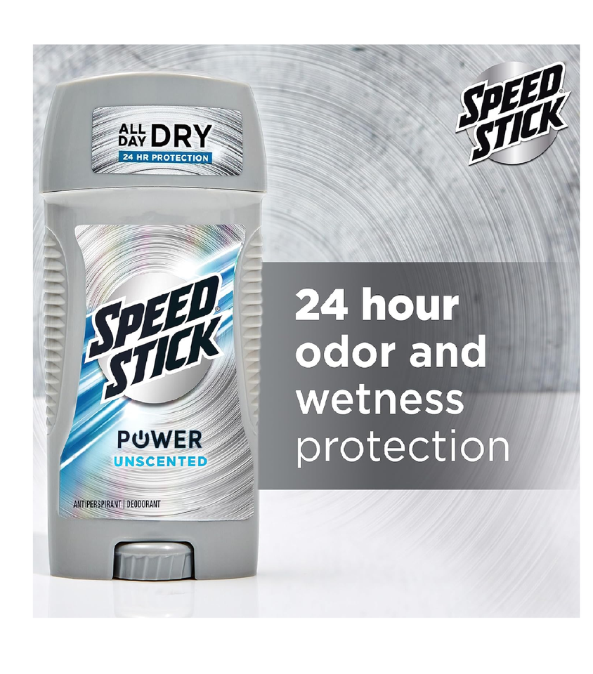Speed Stick Men's Antiperspirant Deodorant Unscented 3 Ounce 4 Pack | eBay