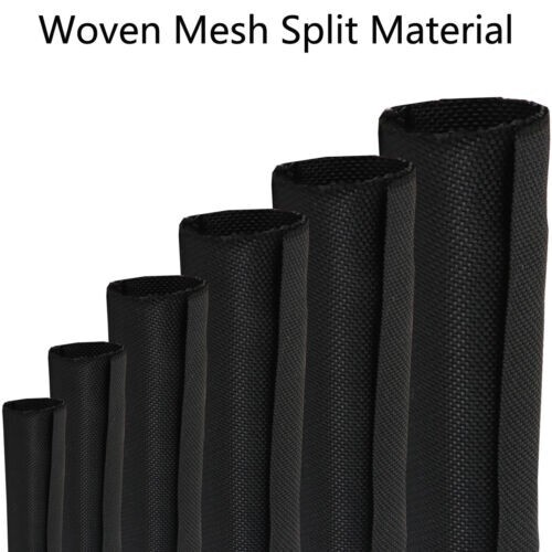 25mm 1" 10ft Braided Cable Sleeve Split Wire Loom Tubing Mesh Woven | eBay