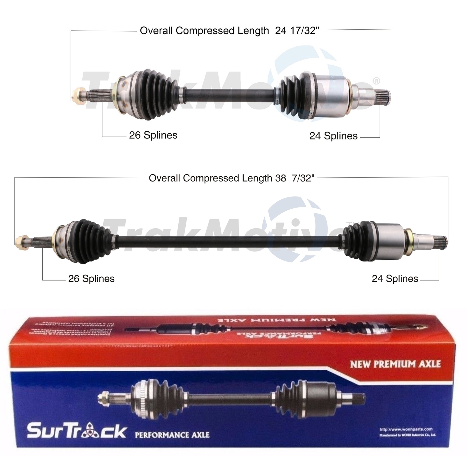 SurTrack Pair Set of 2 Front CV Axle Shafts For Toyota Prius Lexus ...