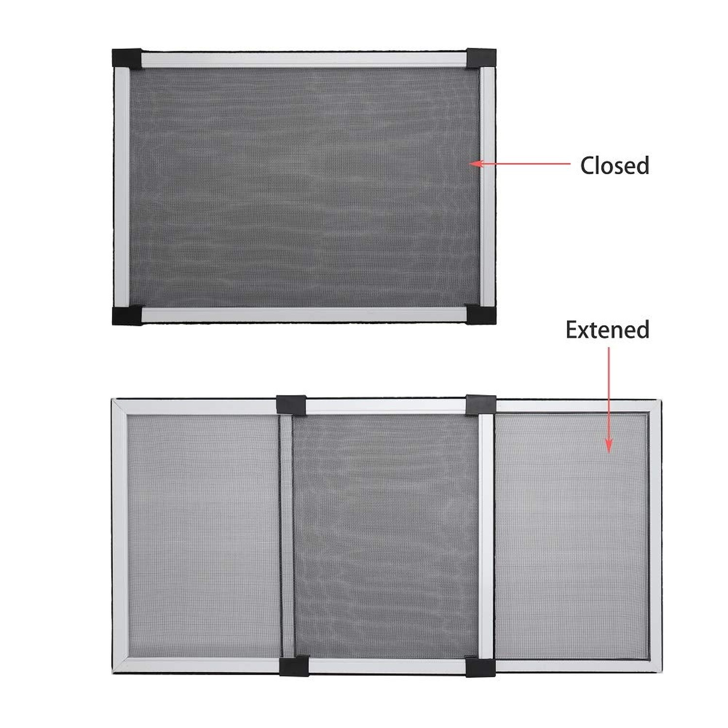 FLYZZZ Adjustable Window Screen Small Expandable Window Screens, Miny ...
