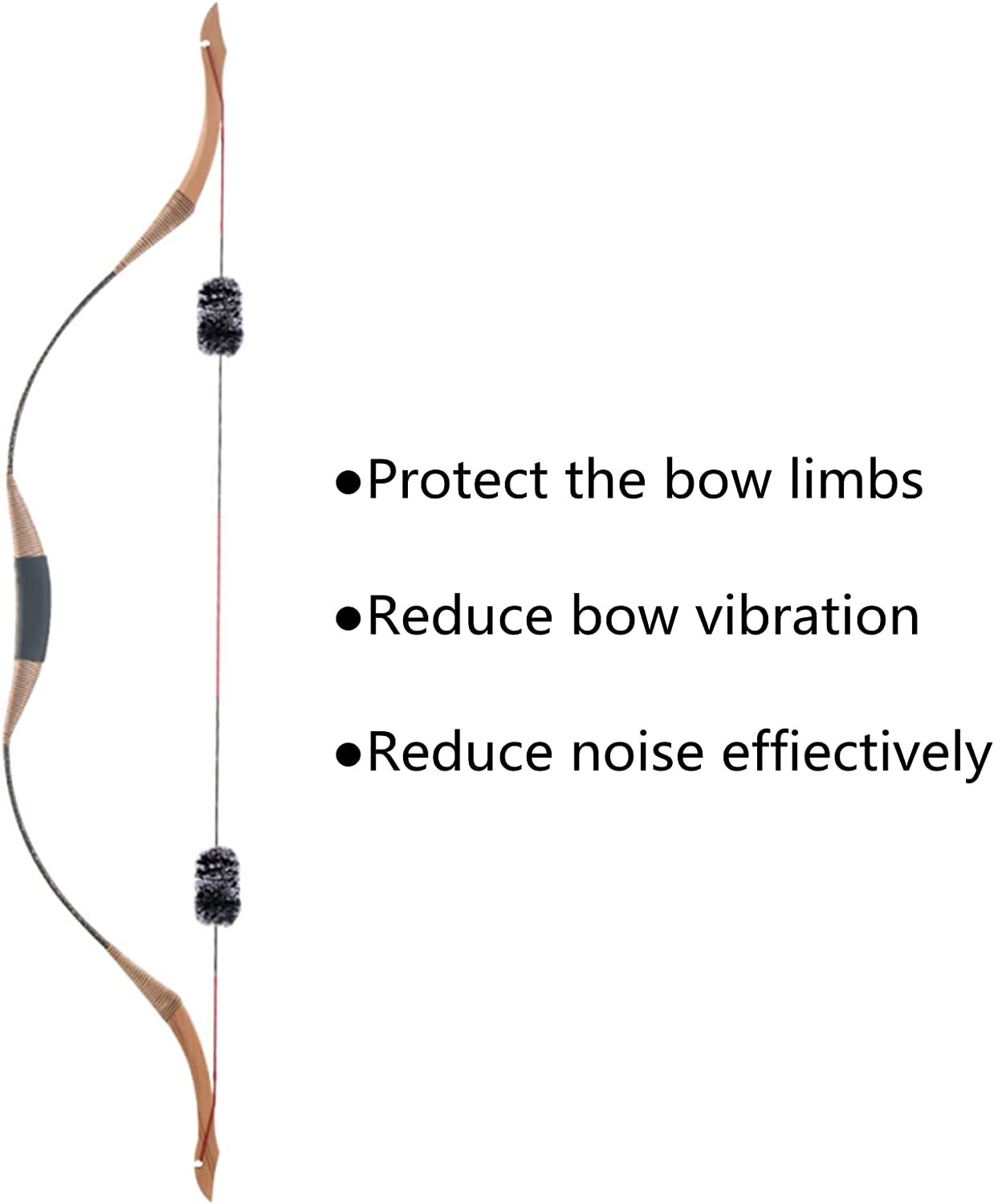 4Pair Archery String Silencer Bow Stabilizer for Recurve/Traditional ...