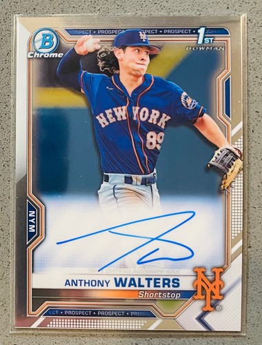 2021 Bowman Chrome 1st Prospects Baseball #CPA-AW Anthony Walters Auto ...