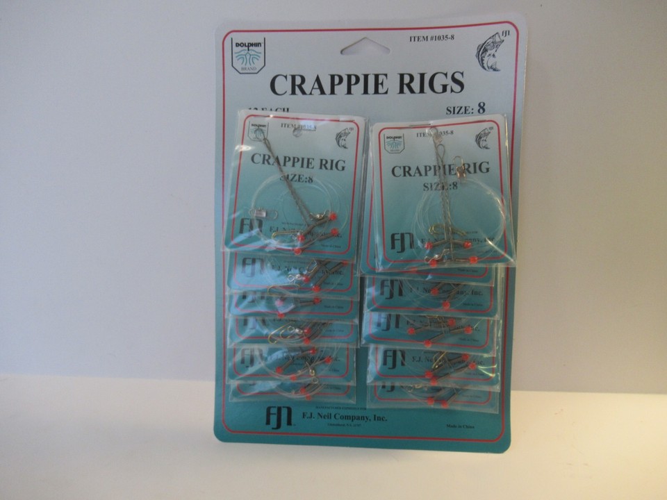 PERCH CRAPPIE PANFISH RIGS 2 DROP HIGH LOW CHOOSE SIZE & QUANTITY SAVE ...