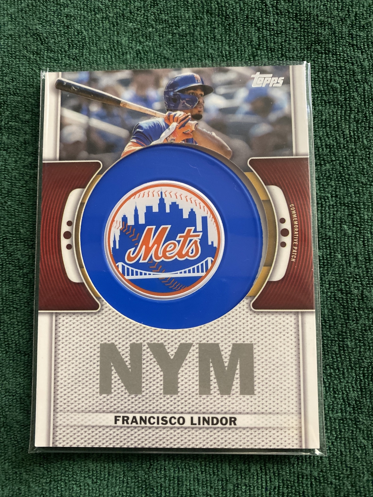 2023 Topps Series 1 Francisco Lindor TLP-FL Team Logo Relic Patch Card ...