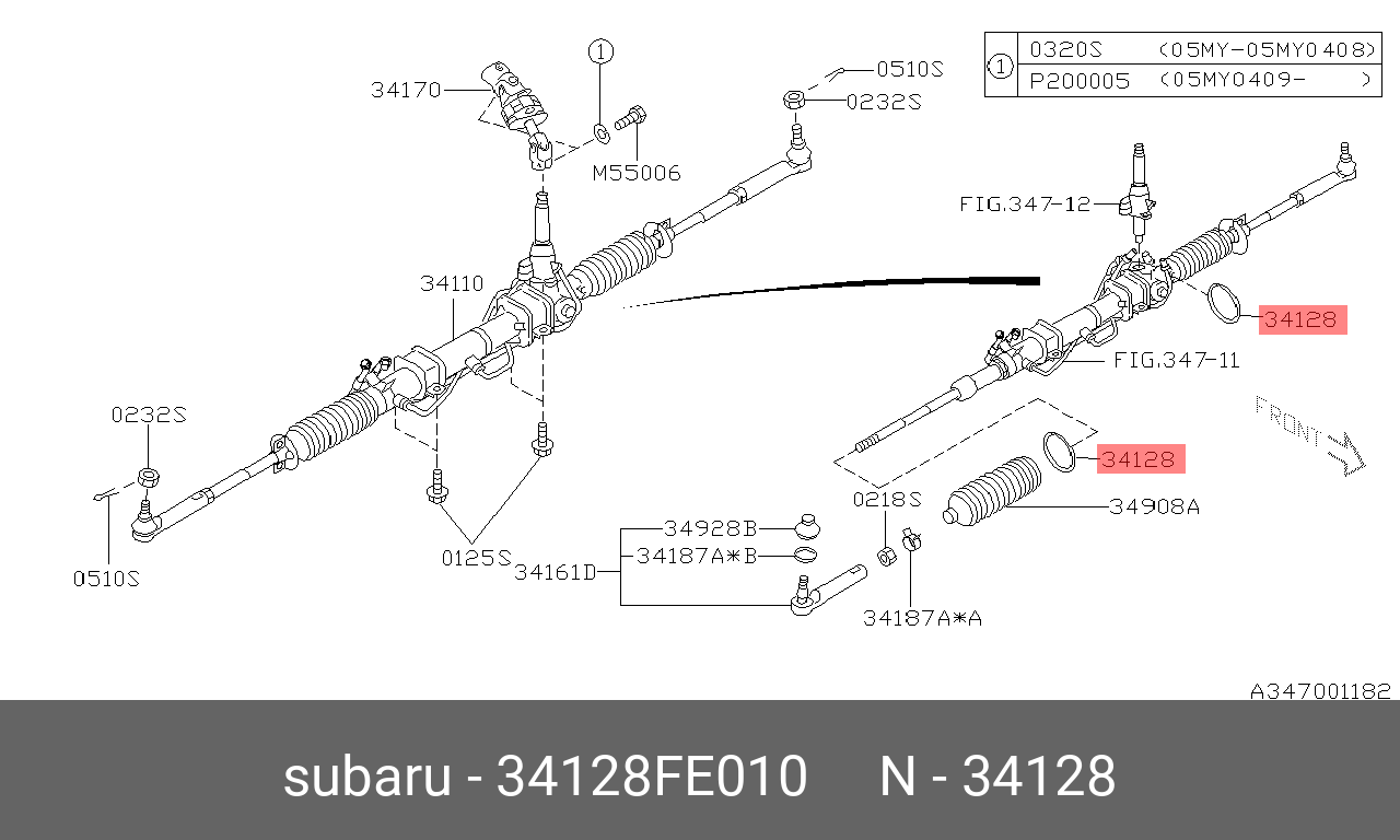 Genuine OE Band 34128FE010 For Subaru 34128-FE010 | eBay