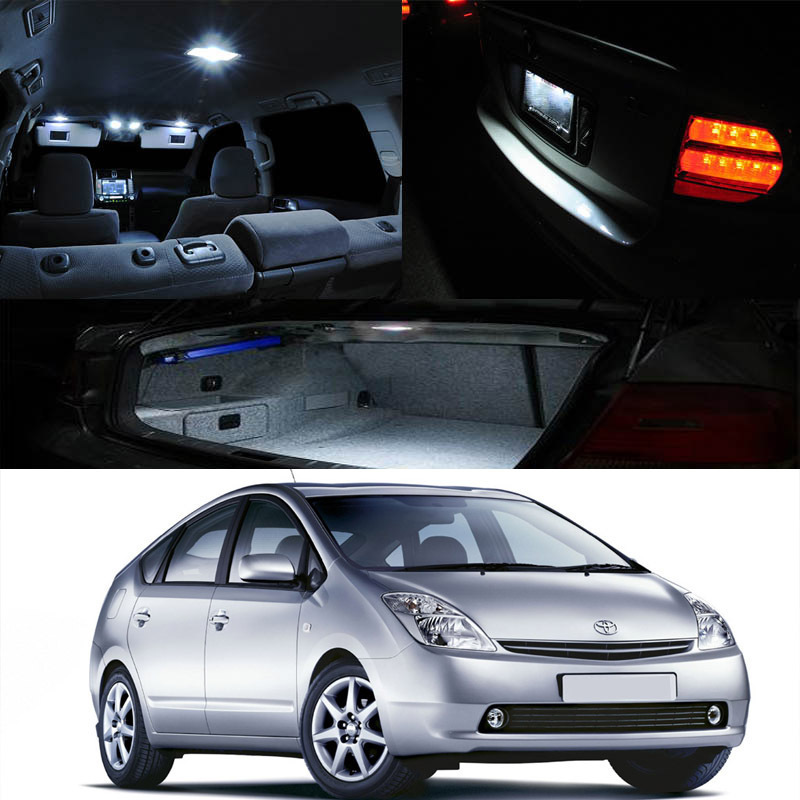 For 04-11 Toyota Prius Xenon White Interior LED Kit Package Map Dome ...