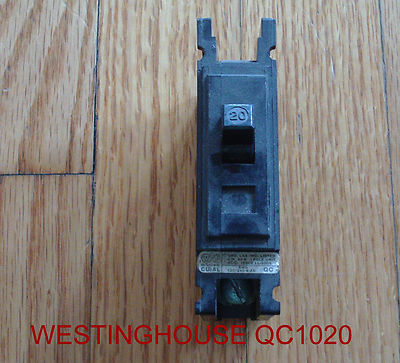 WESTINGHOUSE QUICKLAG QC1020 20 AMP 1 POLE TYPE C 120/240 VOLT | eBay