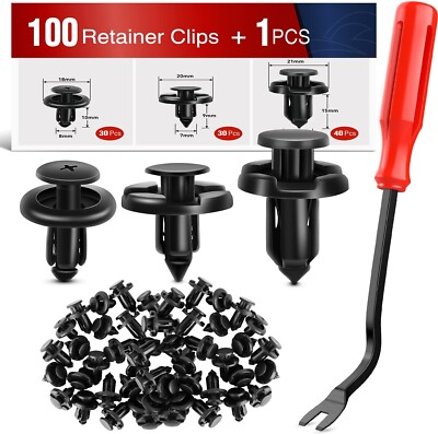 Nilight 100PCS Car Retainer Clips 7mm 8mm 10mm Nylon Push Type Retainer ...