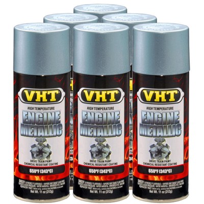 VHT Paint VHTSP403 (6-PACK); Engine Metallic 11oz Titanium Silver Blue ...
