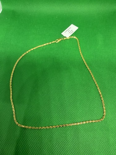 10K Gold Over Sterling Silver 2mm Wheat Chain 16" Necklace 6.7 Grams ...
