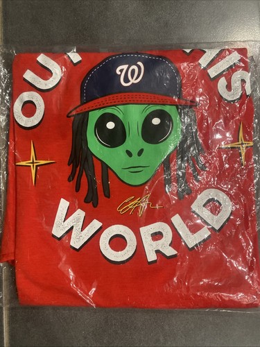 Washington Nationals CJ Abrams Alien Outta This World T-Shirt SGA 6/7 ...
