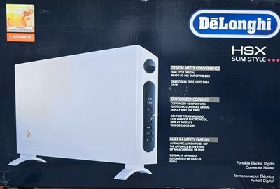 Delonghi 1500-Watt White Slim Style Digital Convection Panel Heater ...