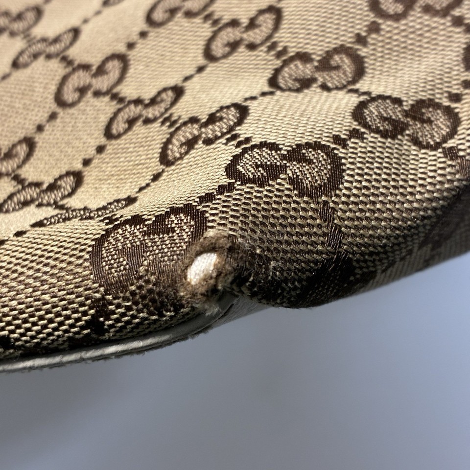 GUCCI GG Canvas Tote Bag beige oro 153009 borse di design | eBay