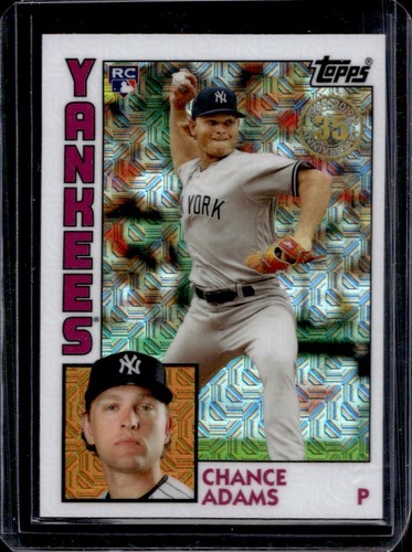 2019 Topps Chance Adams 1984 Baseball Chrome RC Rookie #T84-36 Yankees ...