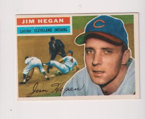 JIM HEGAN 1956 TOPPS BASEBALL #48 CLEVELAND INDIANS VINTAGE BASEBALL ...