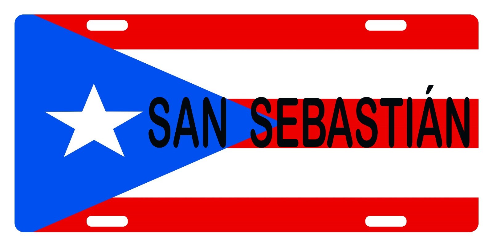 Puerto Rico Flag SAN SEBASTIAN License Plate PR Boricua Emblem | eBay