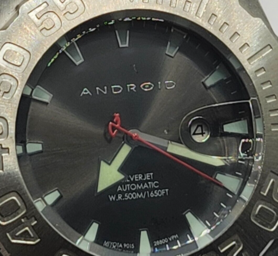Android AD442 Divemaster Silverjet Automatic 500M Stainless Steel Men's ...