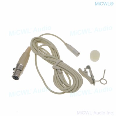 Beige ME Lavalier Microphone for Shure UR1 SLX PGX Wireless Tie Clip ...