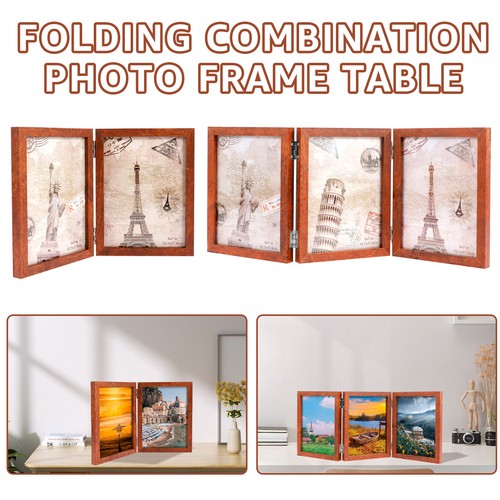 Hinged Photo Frame Double/Trifold Folding Picture Frame 180° Foldable ...
