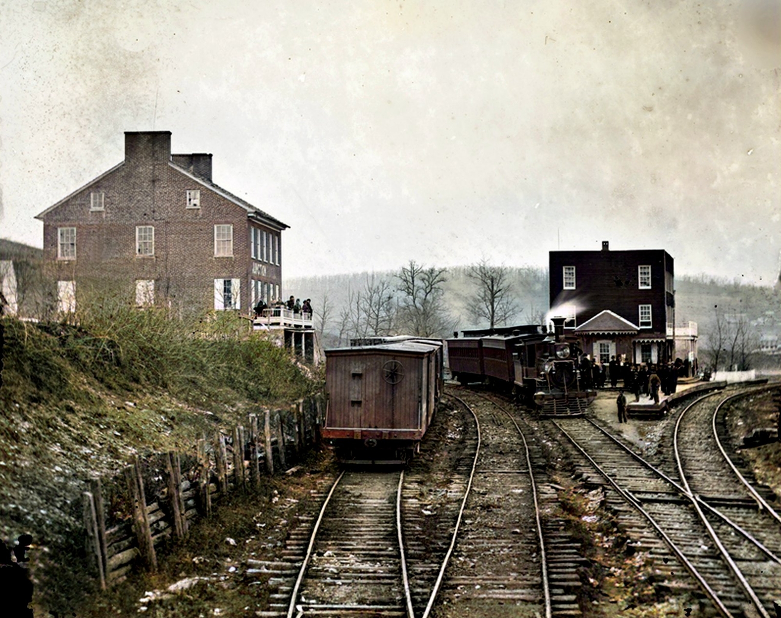 1863 HANOVER JUNCTION Outside Gettysburg CIVIL WAR ERA Colorized Photo ...