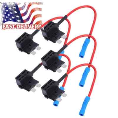 Standard Fuse Tap Dual Circuit Adapter 16 AWG Wire 12V 24V ATC/ATO ...