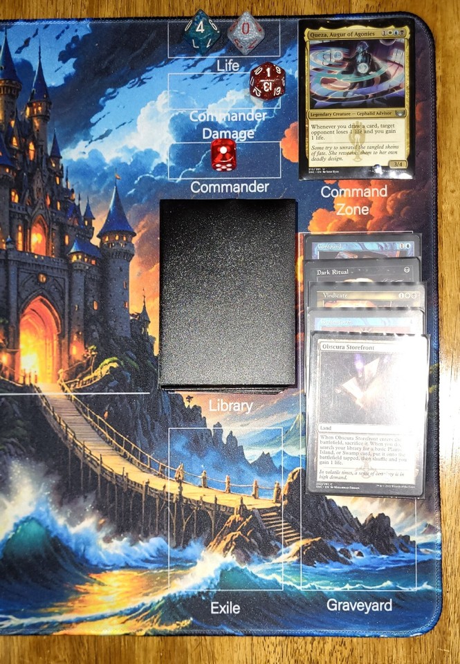 MTG TCG Commander Playmat, Magic Play Mat, Stitched Border, Izzet ...