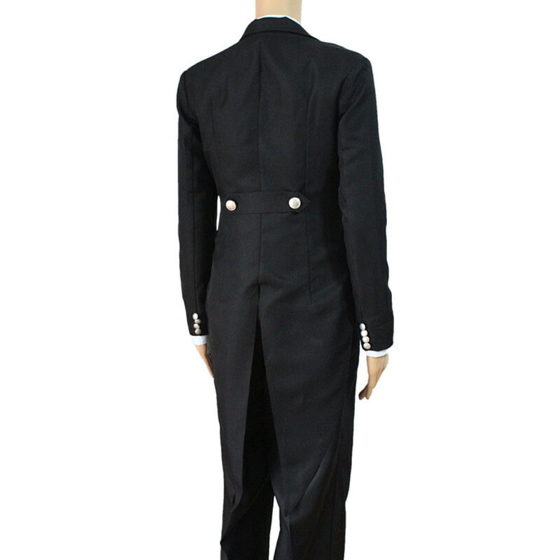 Anime Black Butler Kuroshitsuji Sebastian Michaelis Uniform Cosplay ...