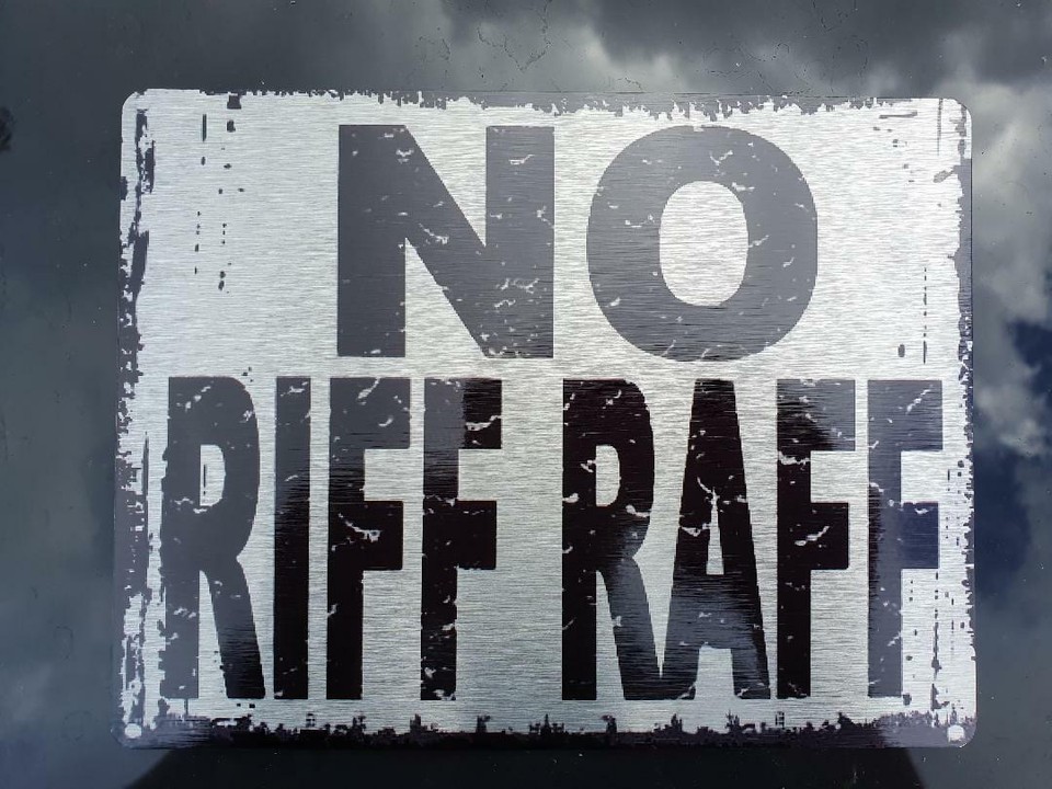 NO RIFF RAF METAL VINTAGE ADVERTISING BAR PUB MAN CAVE SHED GARDEN ...