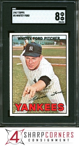 1967 TOPPS #5 WHITEY FORD YANKEES HOF SGC 8 | eBay