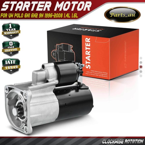 Starter Motor for Volkswagen VW Polo 6N1 6N2 9N 1996-2008 1.4L 1.6L ...