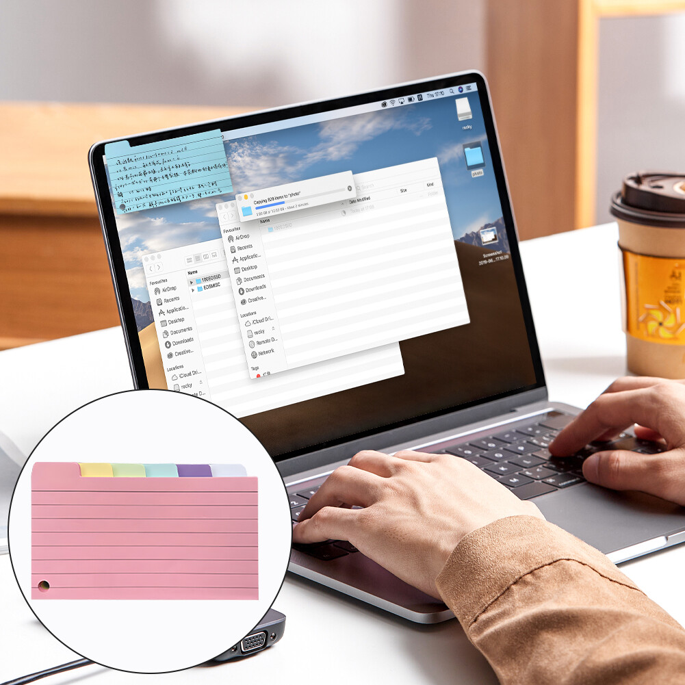 300pcs Multifunctional Record Index Card For Learning With Binder Ring ...