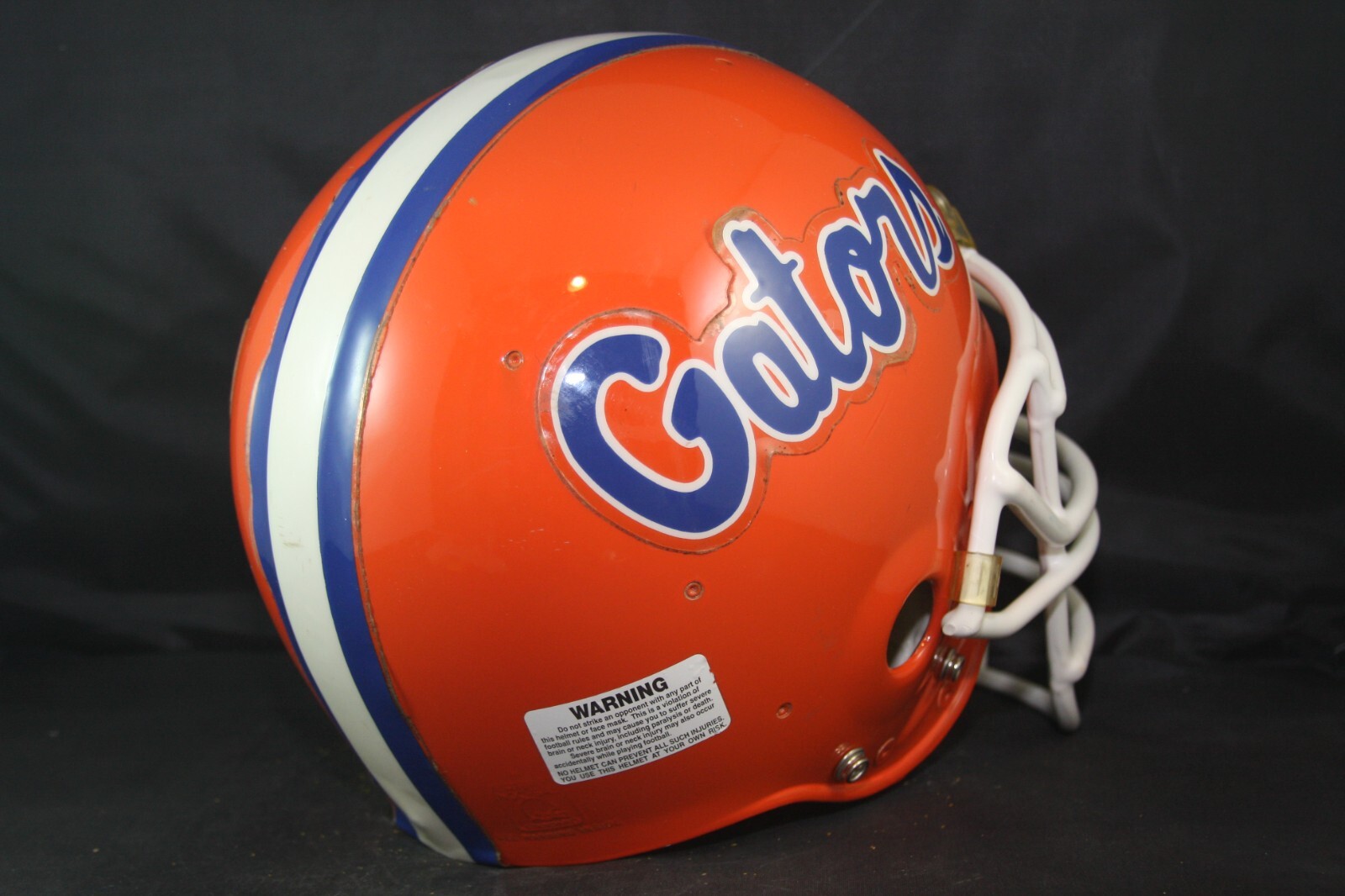 1996-7 Riddell WD1 Game Used Worn FLORIDA GATORS Football Helmet 3334 ...